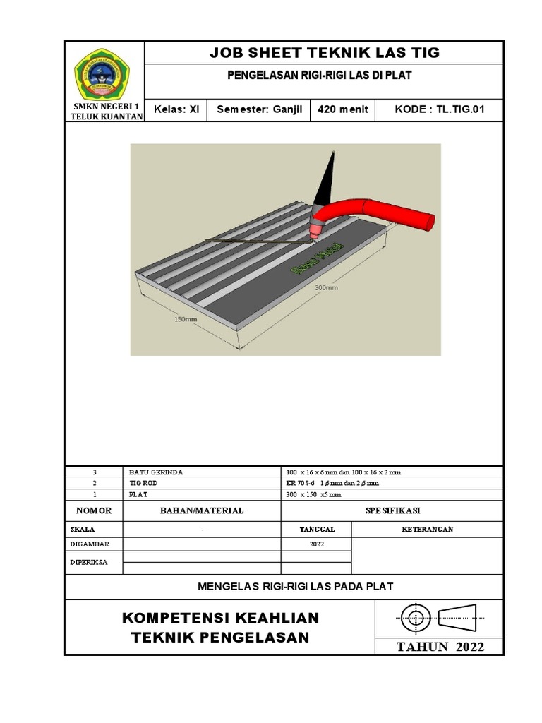 Job Sheet TIG Rigi Las Kumpul | PDF