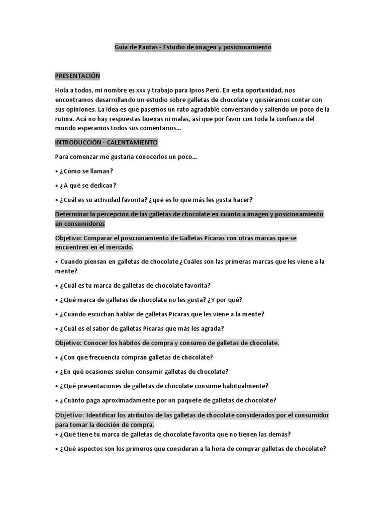 Guia de Pautas | PDF