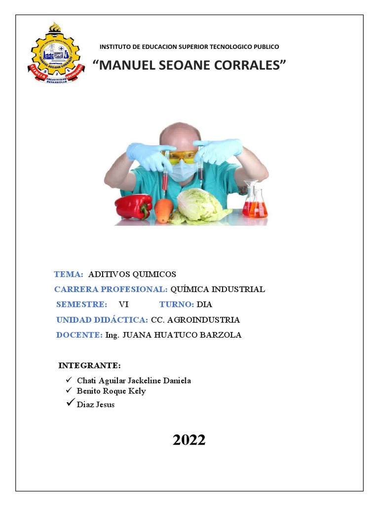 Aditivos Químicos en Alimentos Comunes | PDF | Sustituto de azúcar ...