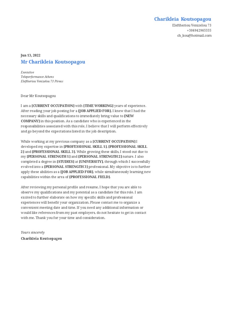 Untitled Cover Letter | PDF