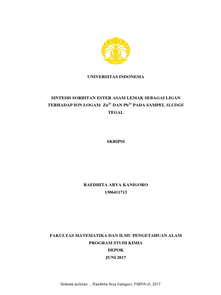 Ligand Sorbitan Esters for Metal Ion Removal | PDF