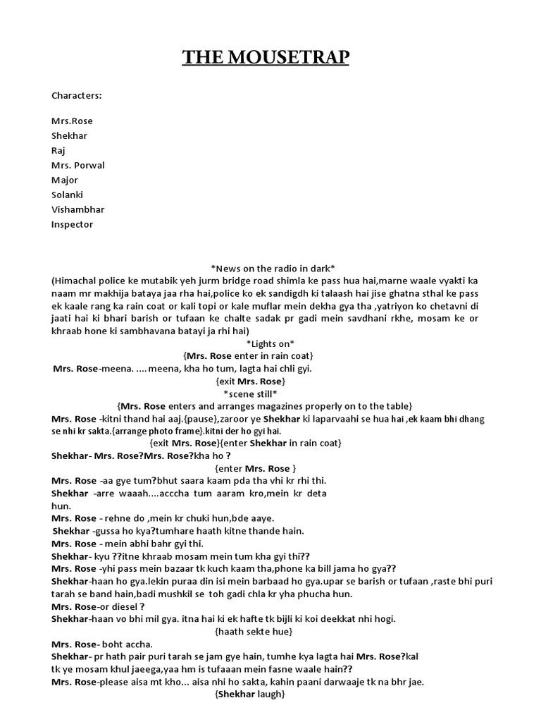 Mousetrap (Edited) | PDF