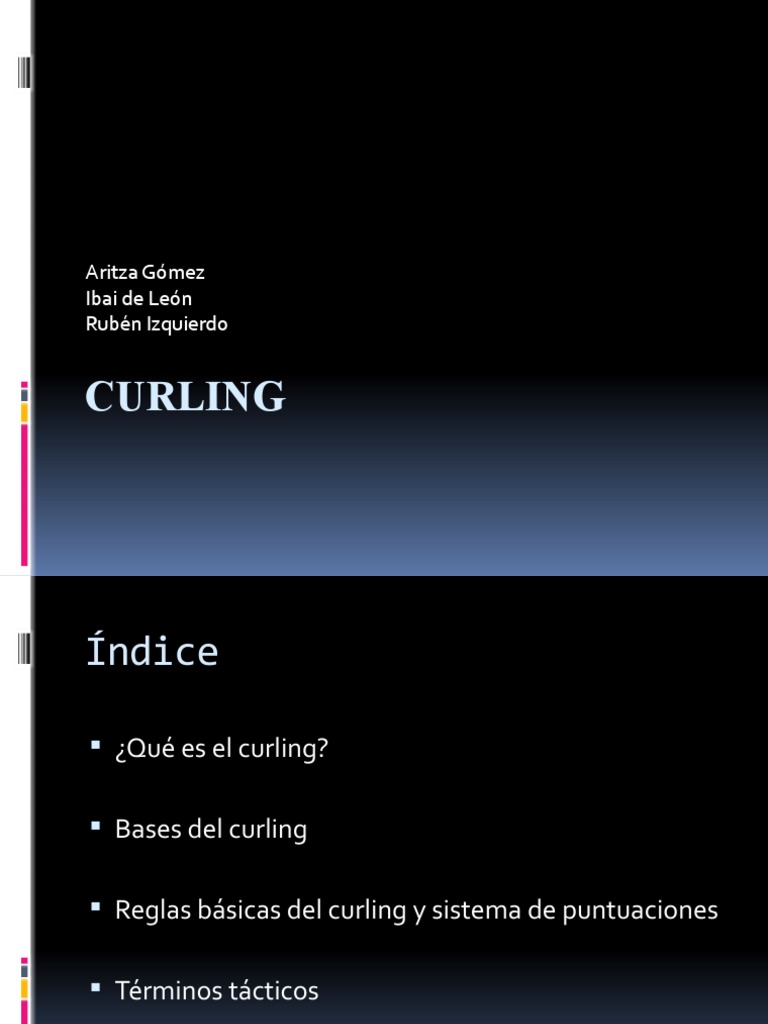 Reglas y fundamentos del curling | PDF | Deportes | Entretenimiento
