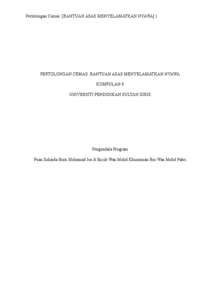 Pertolongan Cemas | PDF