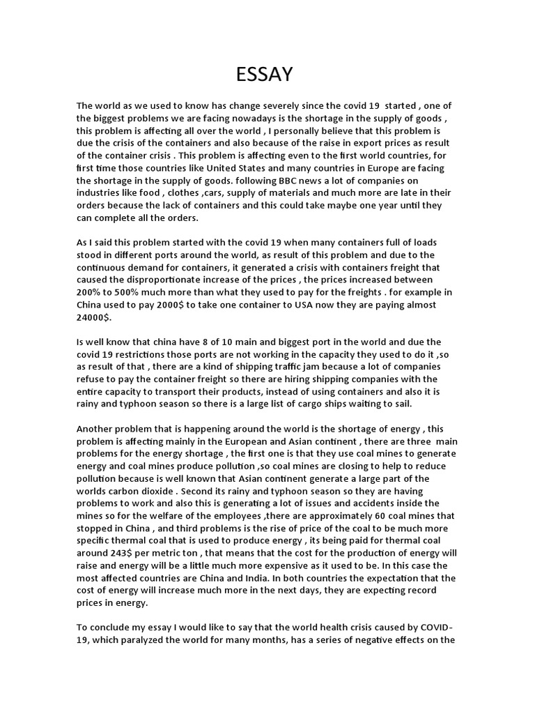 Essay 16:10:21 | PDF | Coal | Coal Mining