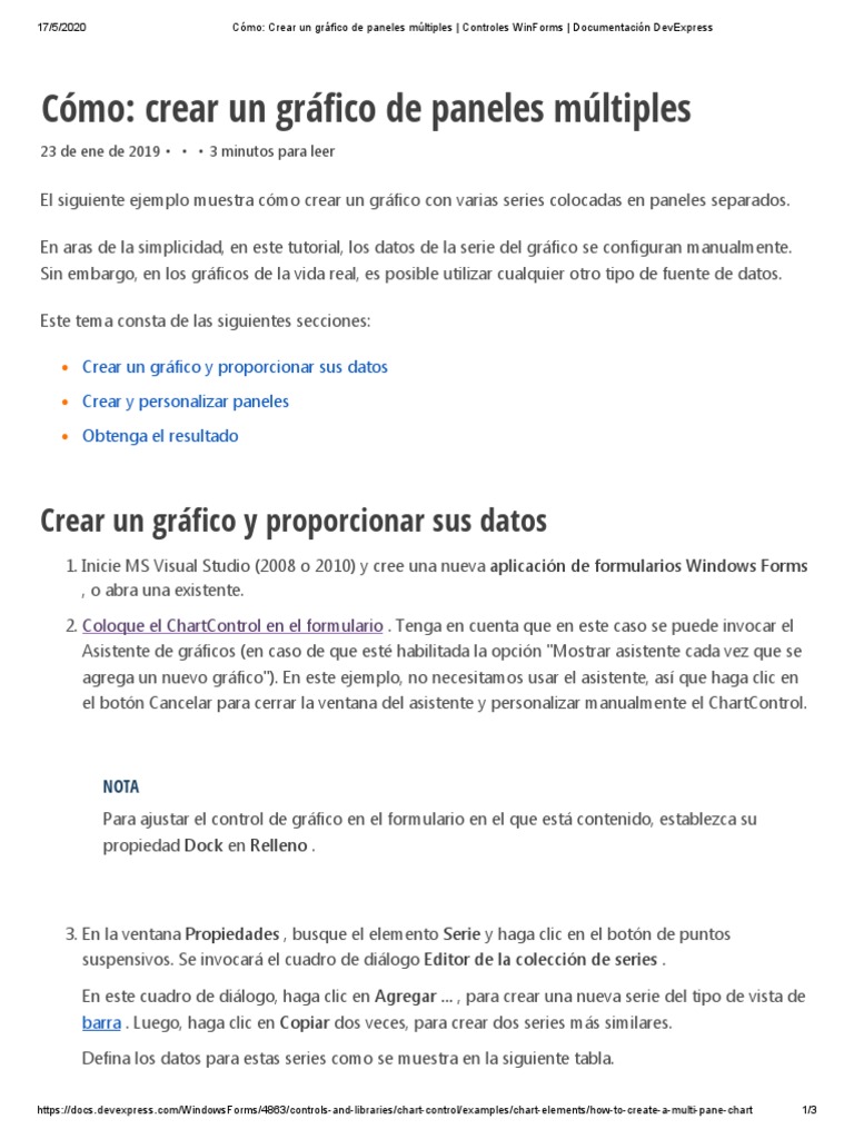 Cómo - Crear Un Gráfico de Paneles Múltiples - Controles WinForms ...