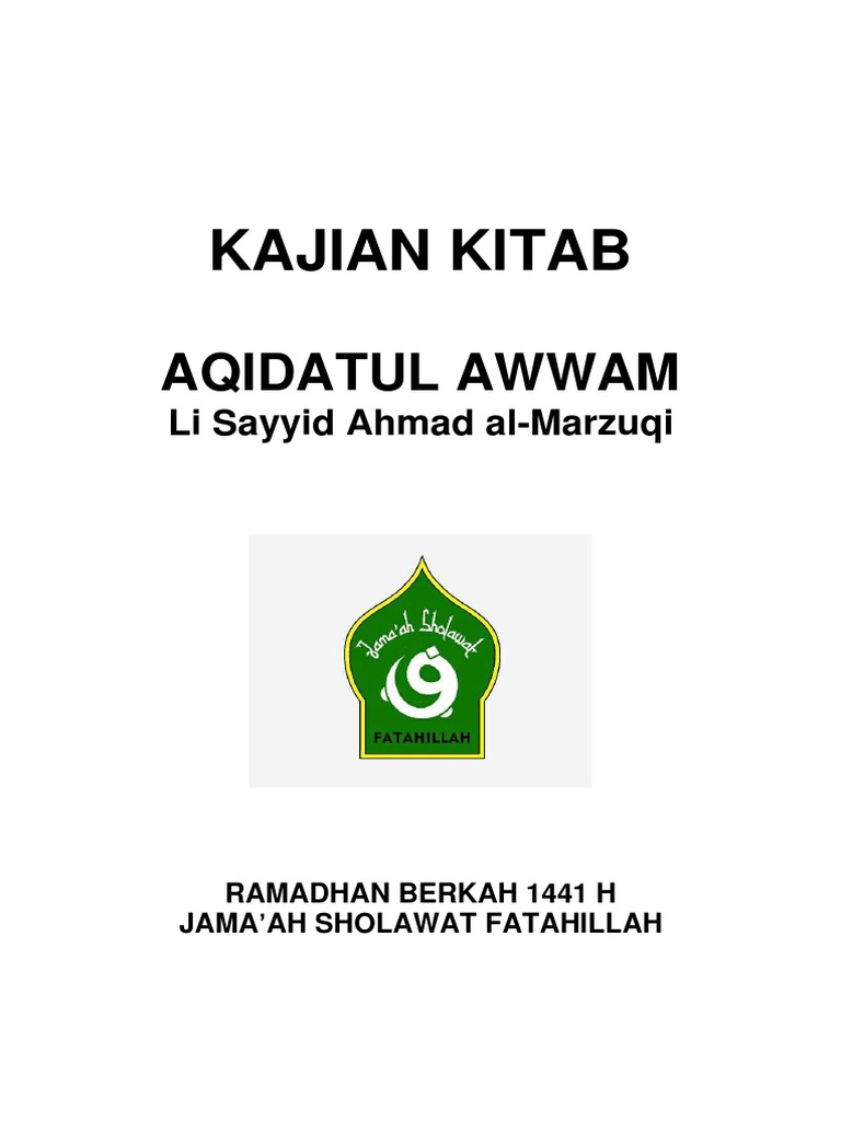 KITAB AQIDATUL AWAM (Terjemah & Syarah) | PDF | Agama & Spiritualitas