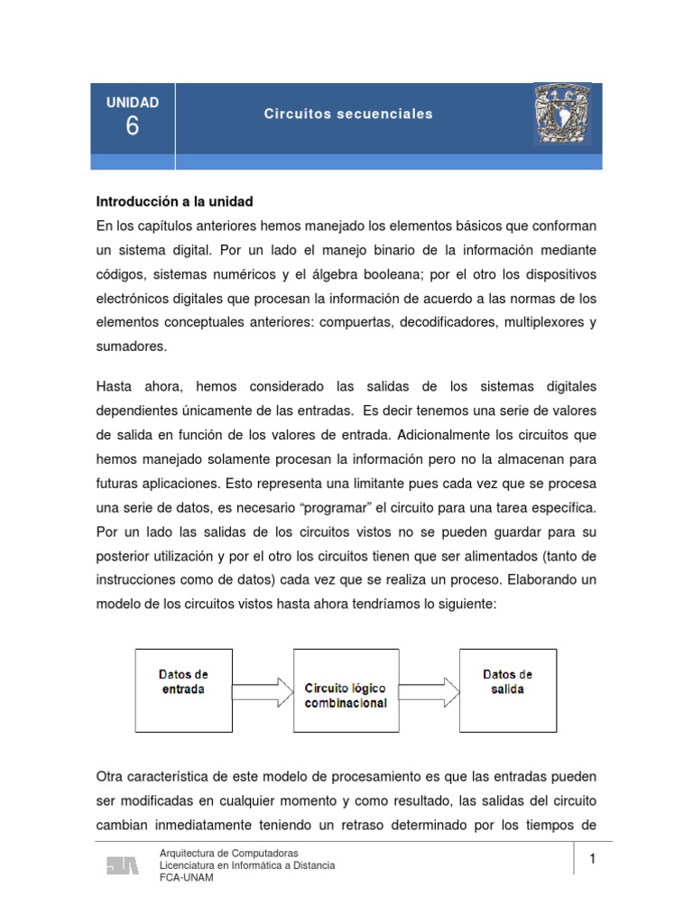 Circuitos Secuenciales | PDF | Almacenamiento de datos de la computadora | Informática