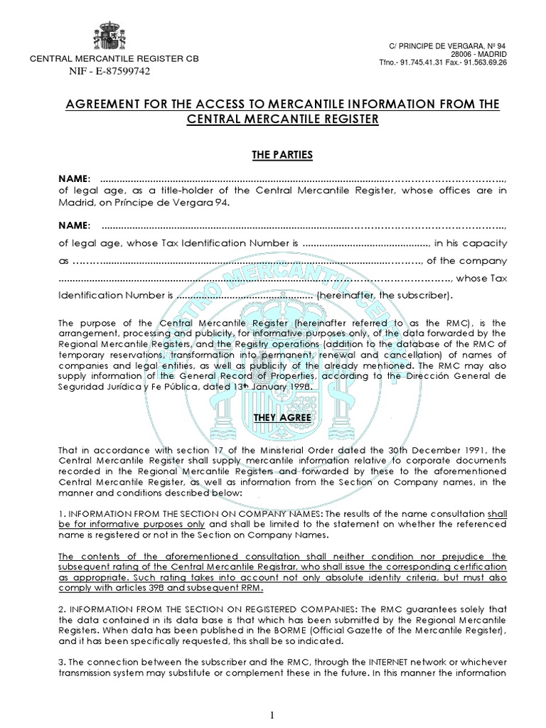 Agreement For The Access To RMC | PDF | Internet | Justice