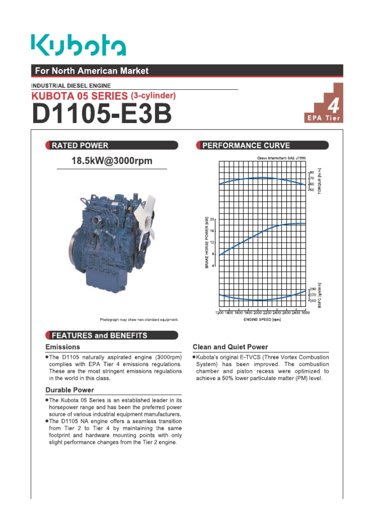 Kubota Diesel Engine D1105-E3B | PDF