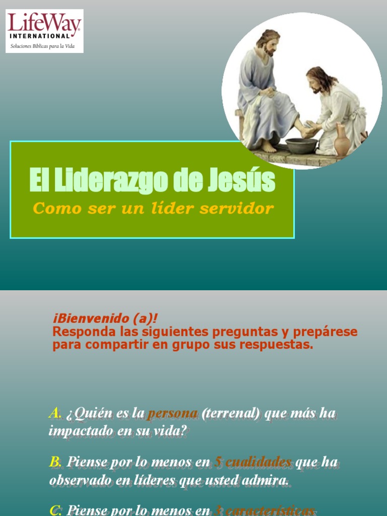 El Liderazgo de Jesus PRESNTACION | PDF | Jesús | Cristo (título)