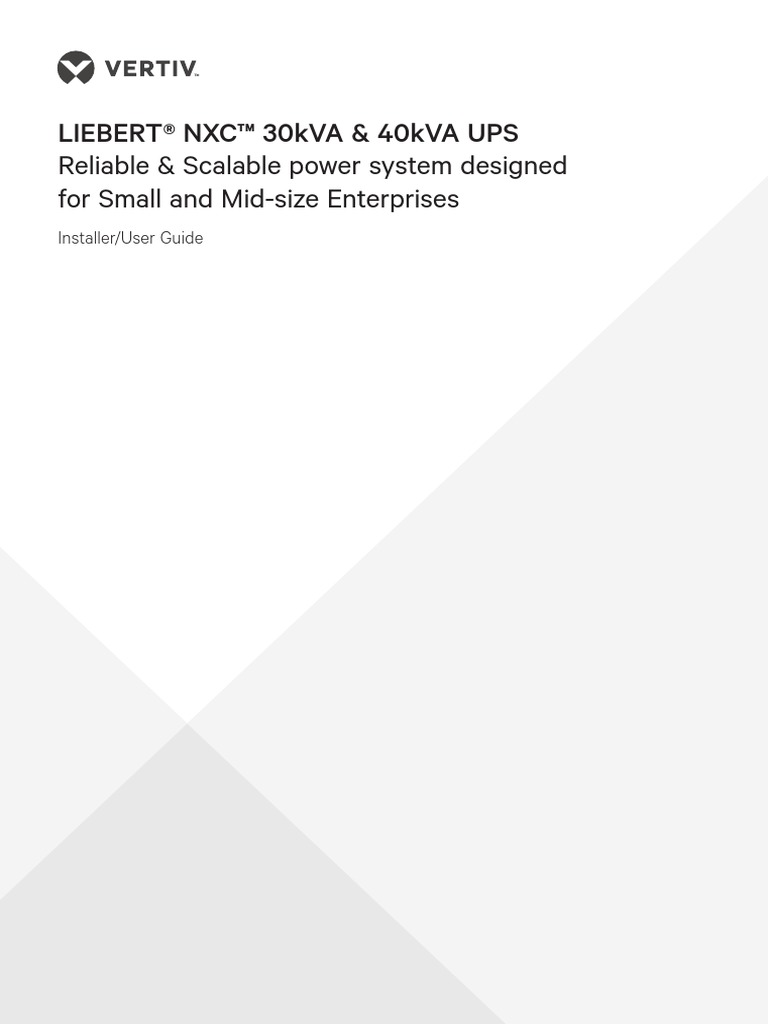 Liebert NXC 30kva and 40kva User Manual | PDF | Power Inverter | Rectifier