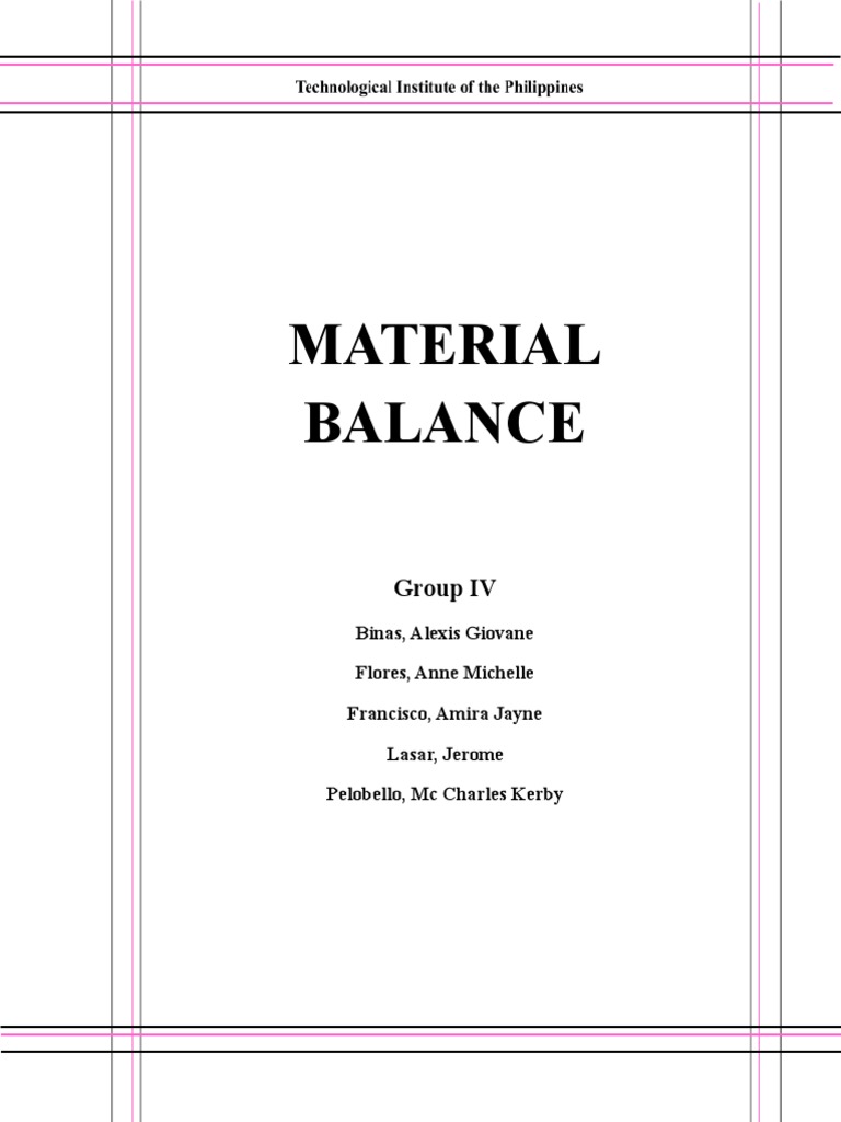 Material Balance - Process 1,2 &3 | PDF | Area | Water