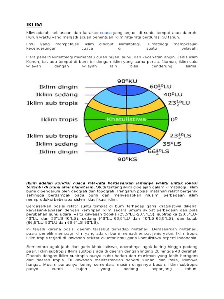 Materi Iklim | PDF