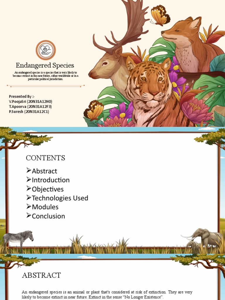 Endangered Species | Download Free PDF | Extinction | Endangered Species