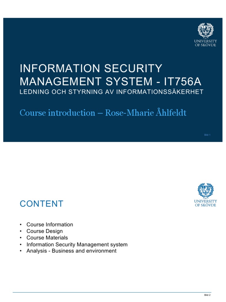Lecture 1 - Introduction ISMS | PDF | Information Security | Information