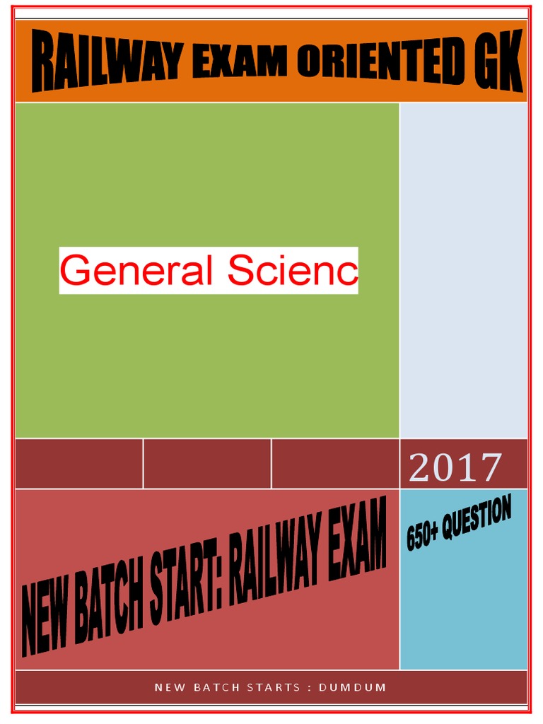 650 Question Raileay Exam Science Part 1 | PDF | Atoms | Iron