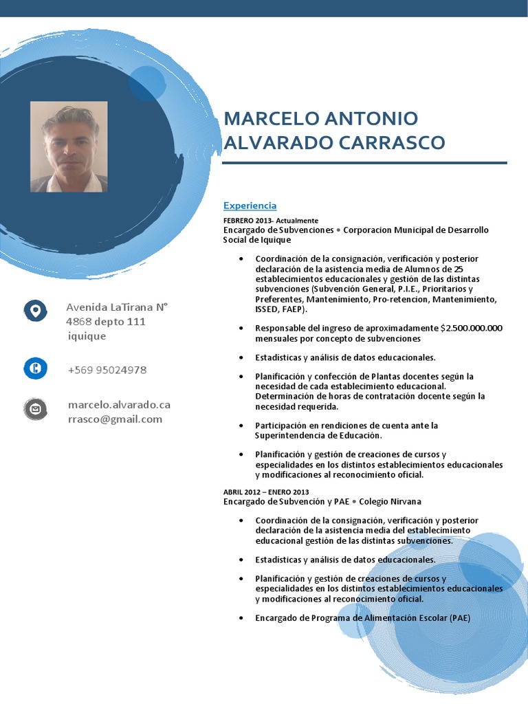 CV - Marcelo Alvarado Carrasco | PDF