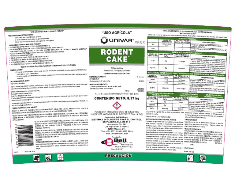 Rodent Cake Etiqueta | PDF