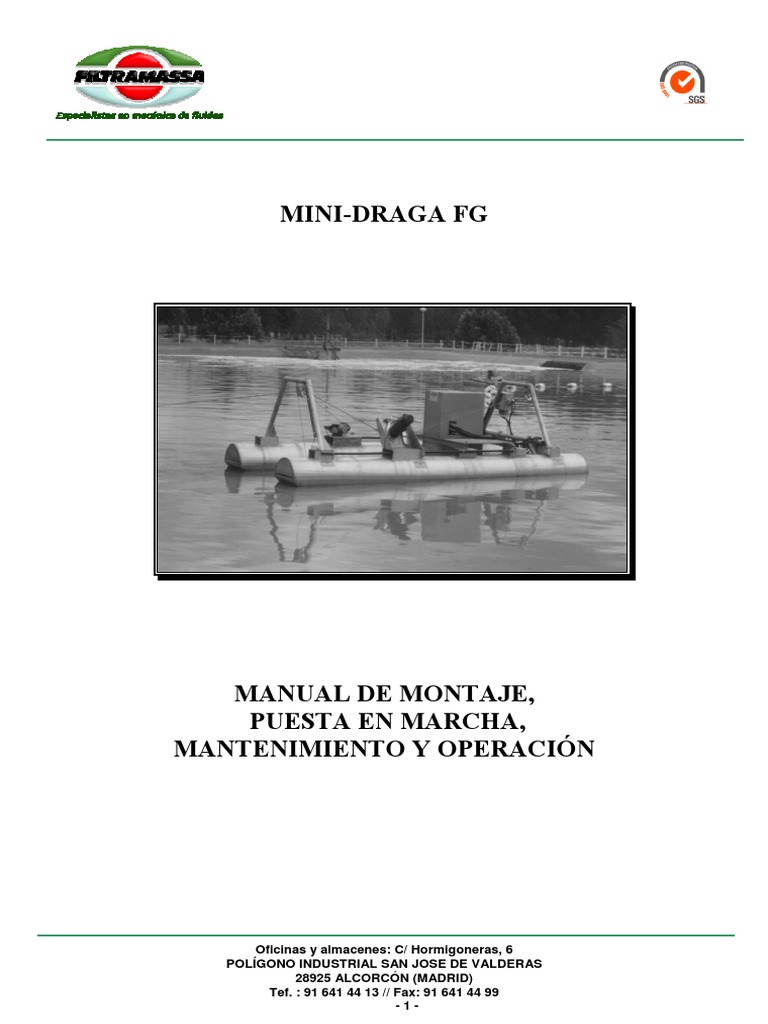 Manual de Mini-Draga FG: Montaje y Uso | PDF | Bomba | Tornillo