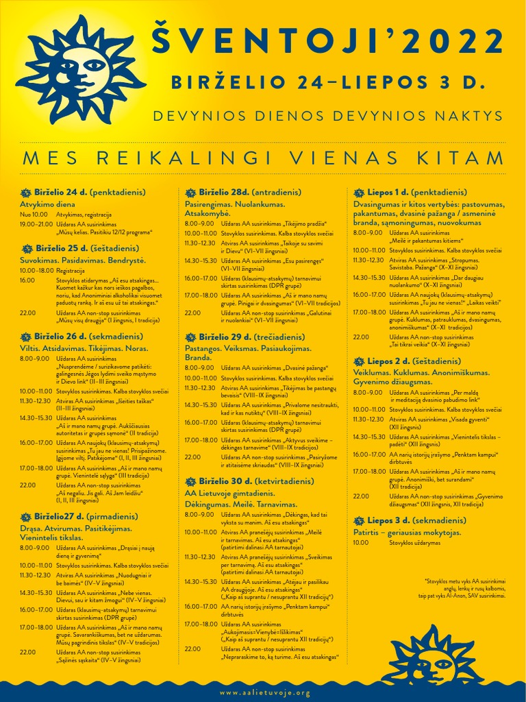 AA - Sventoji 2022 - Programa A4 LT | PDF