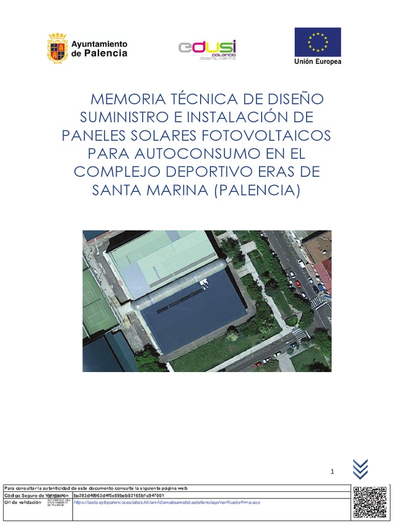 Modelo Memoria Tecnica Instalacion Fotovoltaica Autoconsumo 2020 | PDF ...