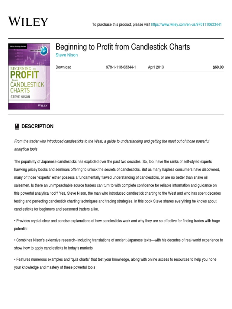 Wiley - Beginning To Profit From Candlestick Charts - 978-1-118-63344-1 ...