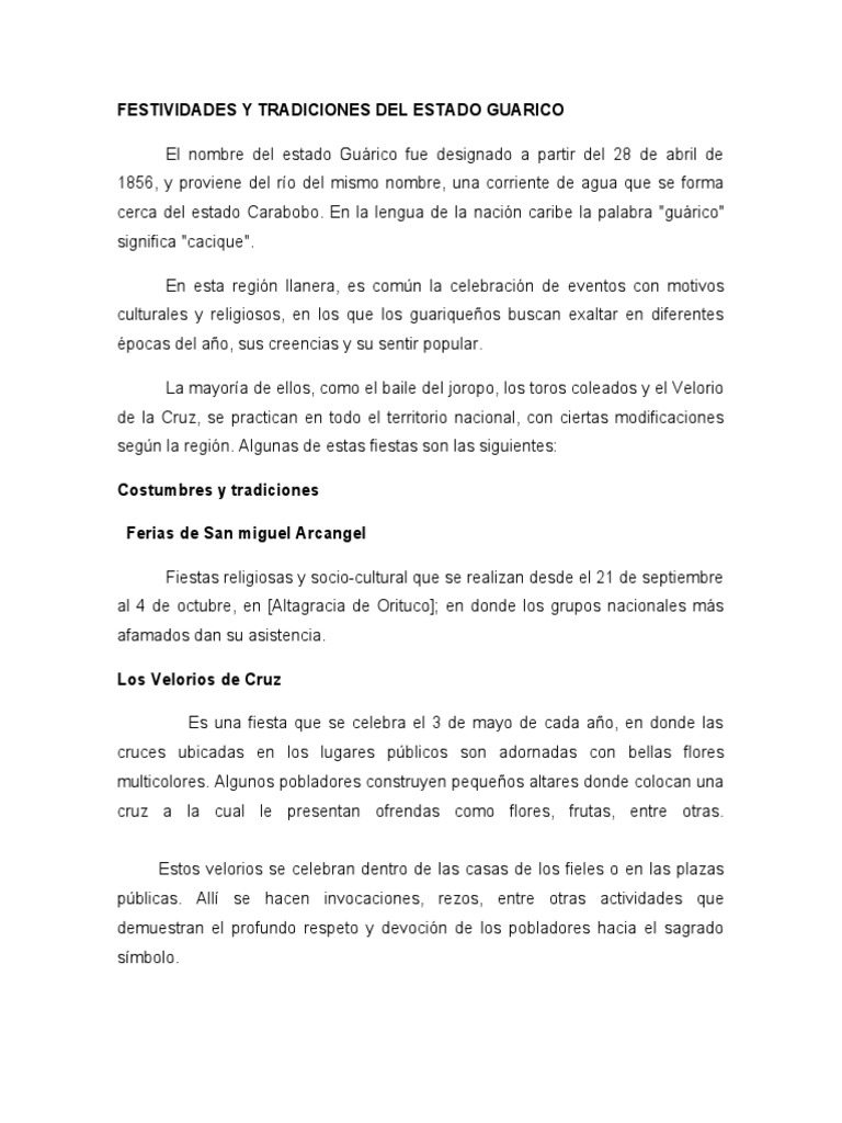 Elementos Historicos de Guarico | PDF | Ciencias sociales | Historia