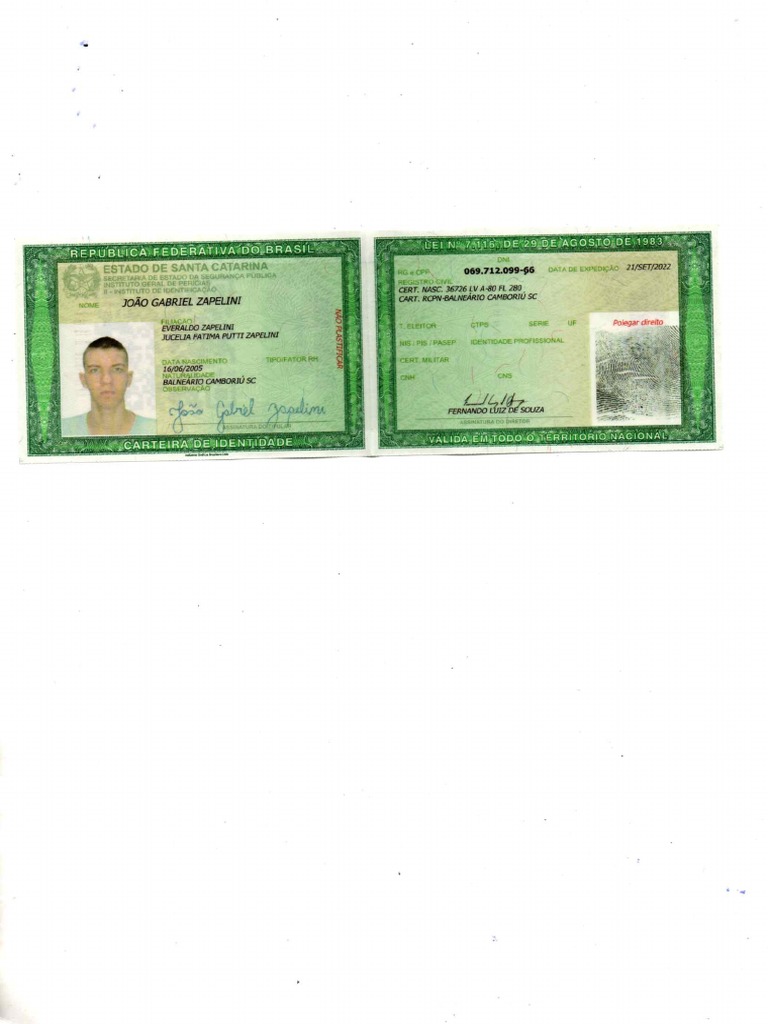 RG Novo - João | PDF