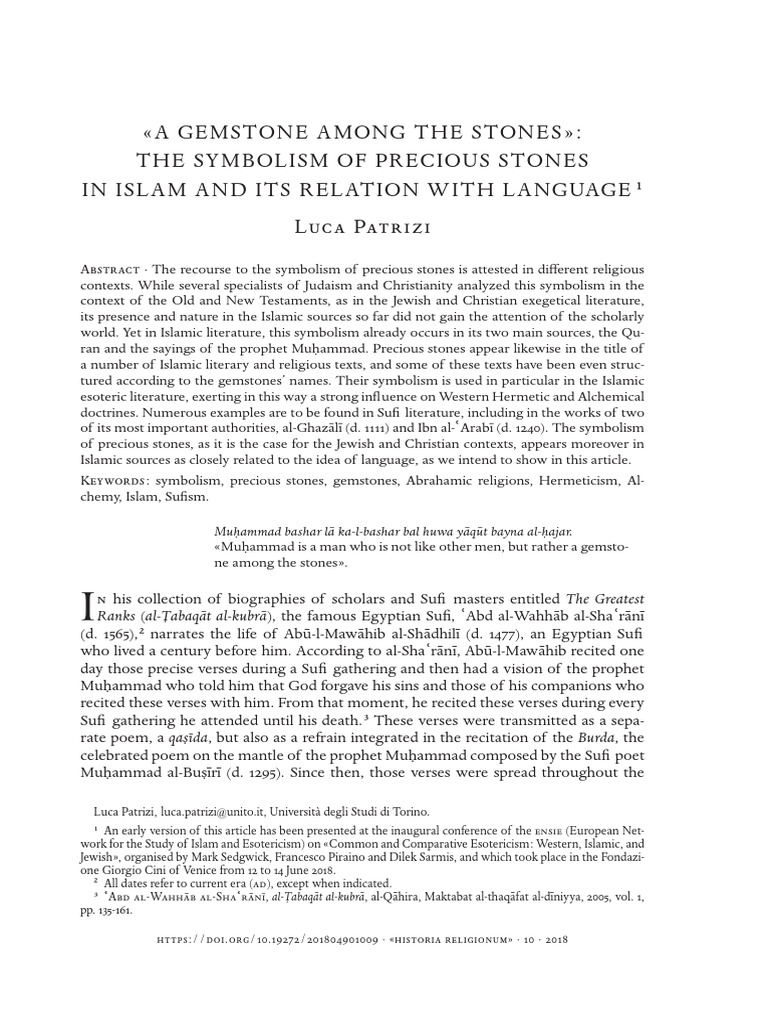 A Gemstone Among The Stones The Symbolis | PDF