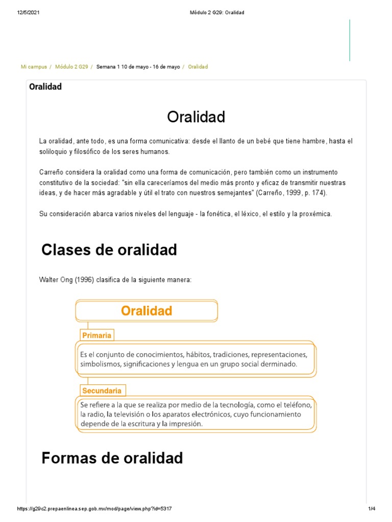 Módulo 2 G29 - Oralidad | PDF | Comunicación | Comunicación humana