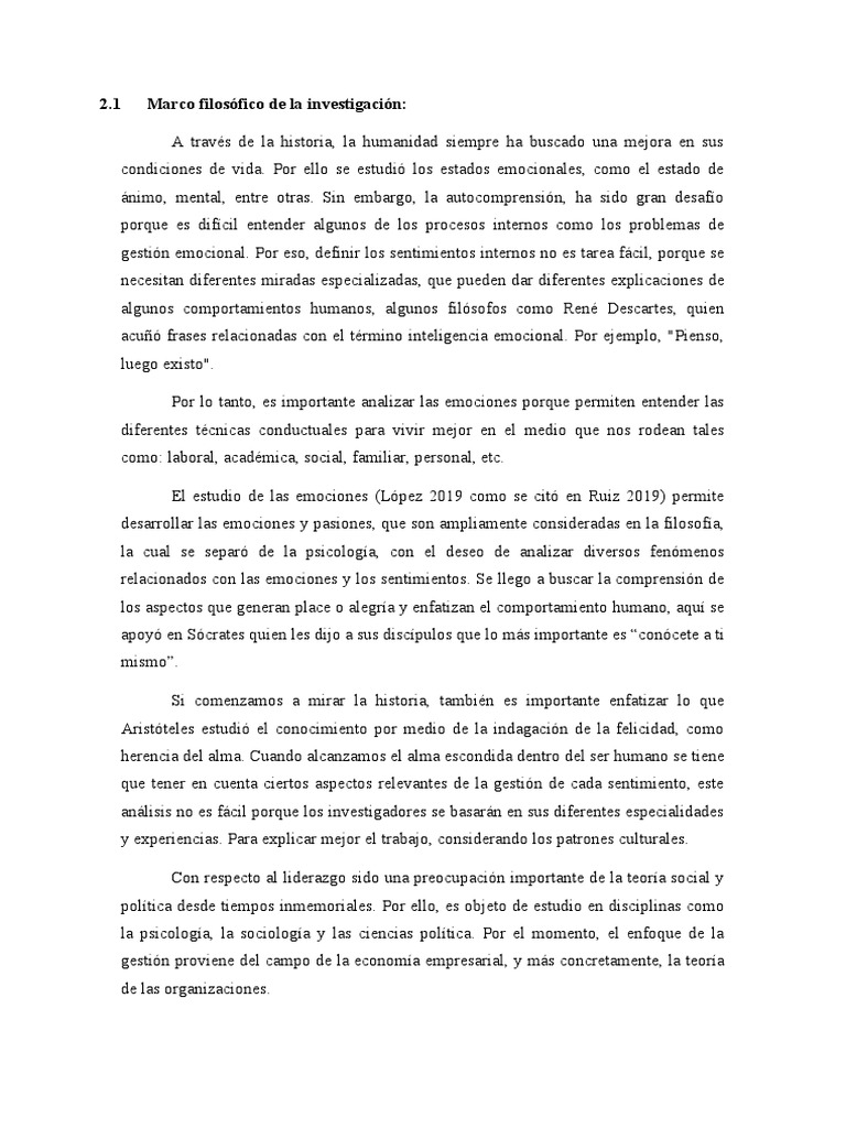 Marco Filosófico | PDF | Las emociones | Liderazgo