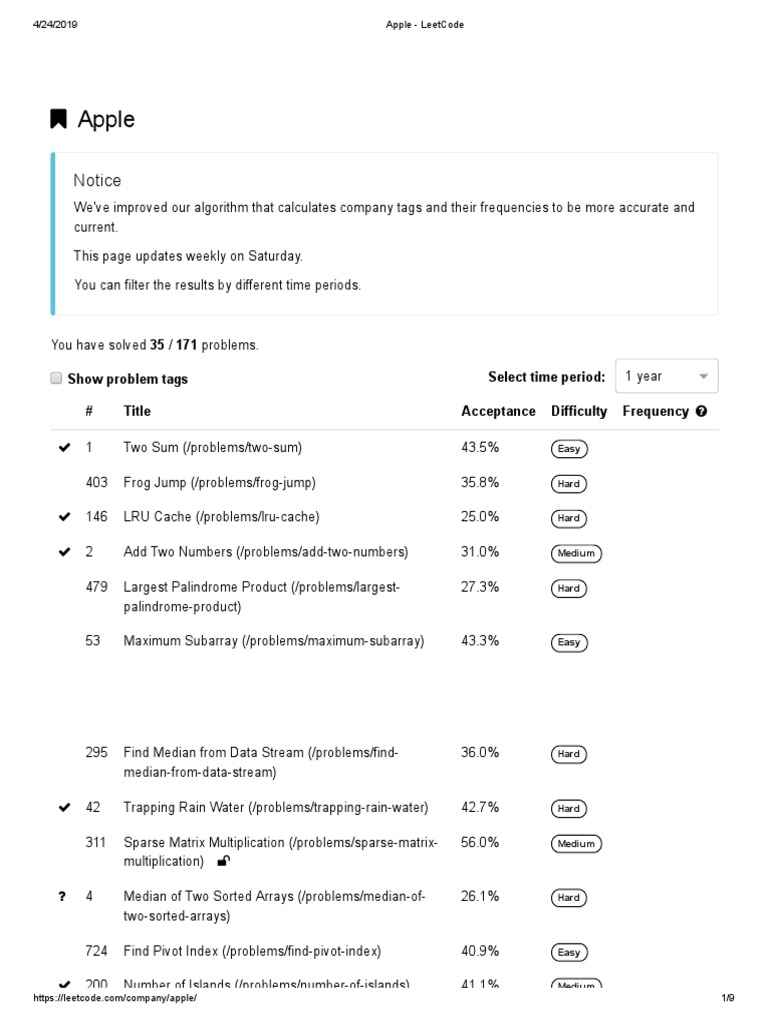 Apple - LeetCode | PDF