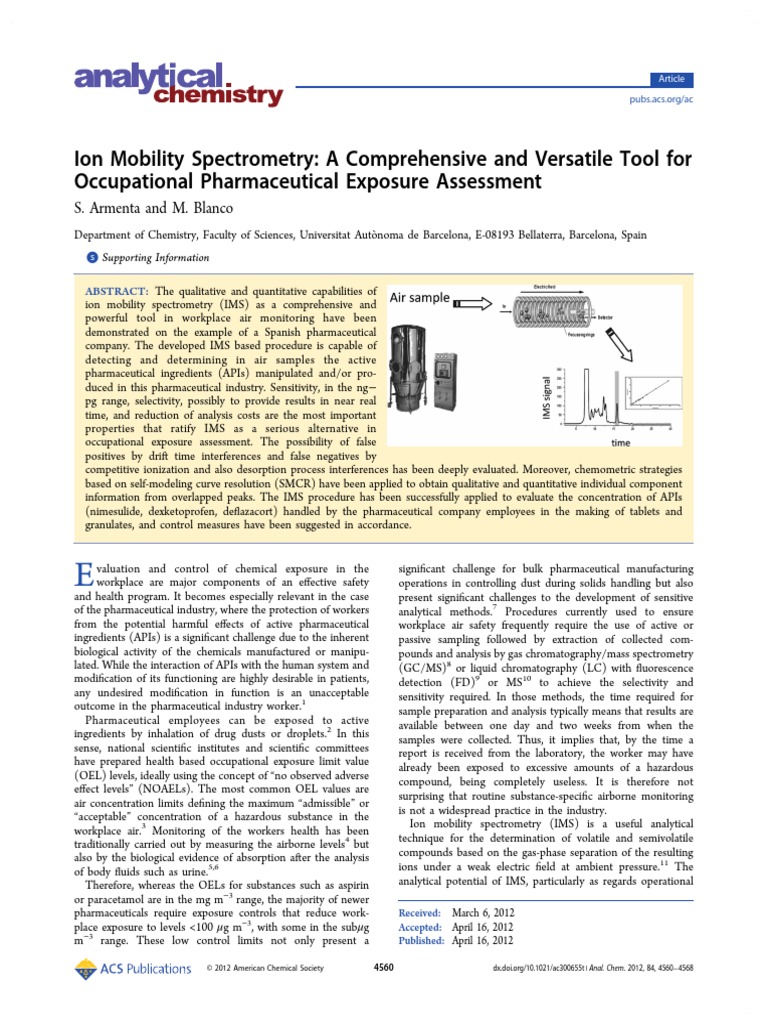 Ion Mobility Spectrometry | PDF | Mass Spectrometry | Gas ...