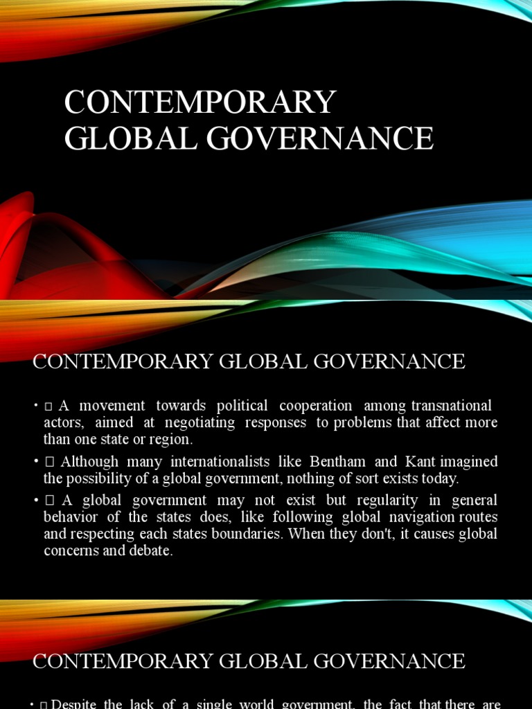 Contemporary Global Governance | PDF