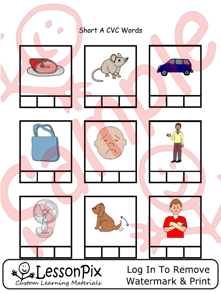 Short+a+CVC+Words Material 10938396 | PDF