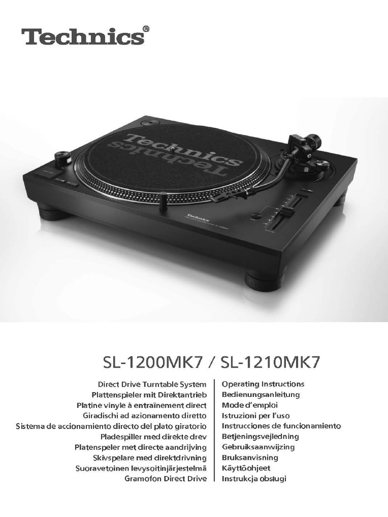 SL 1200mk7 1210mk7 tqbm0411 1 Basic S | PDF