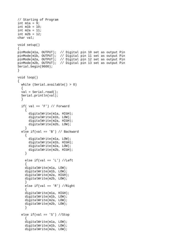 Mobile Bluetooth Controlled Robocar Coding (MR - Dharoniya) | PDF