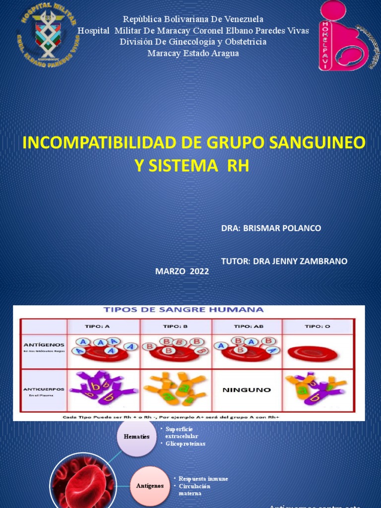 INCOMPATIBILIDAD de Grupo y de RH | PDF | El embarazo | Tipo de sangre