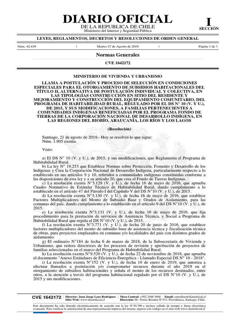 Resolucion Exenta MINVU Suelos | PDF | Chile