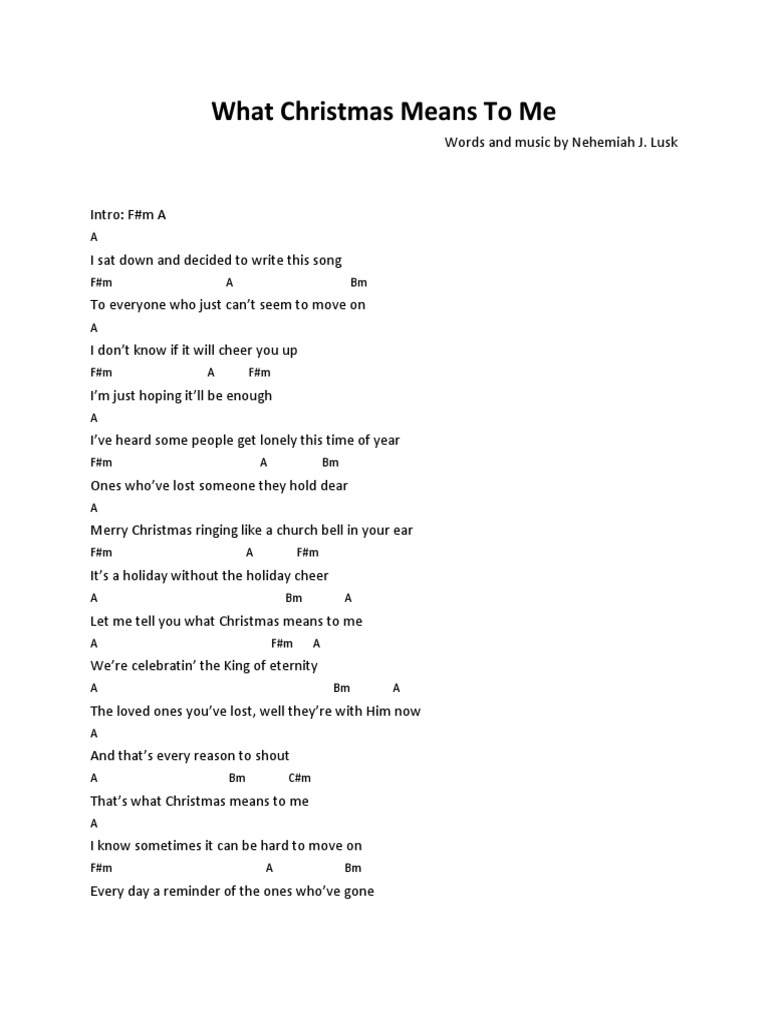 What Christmas Means To Me | PDF | Christmas