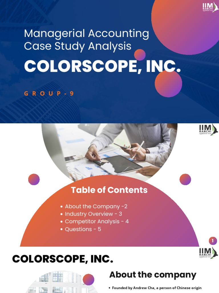 Colorscope, Inc. Case Study Insights | PDF | Cost | Cost Accounting
