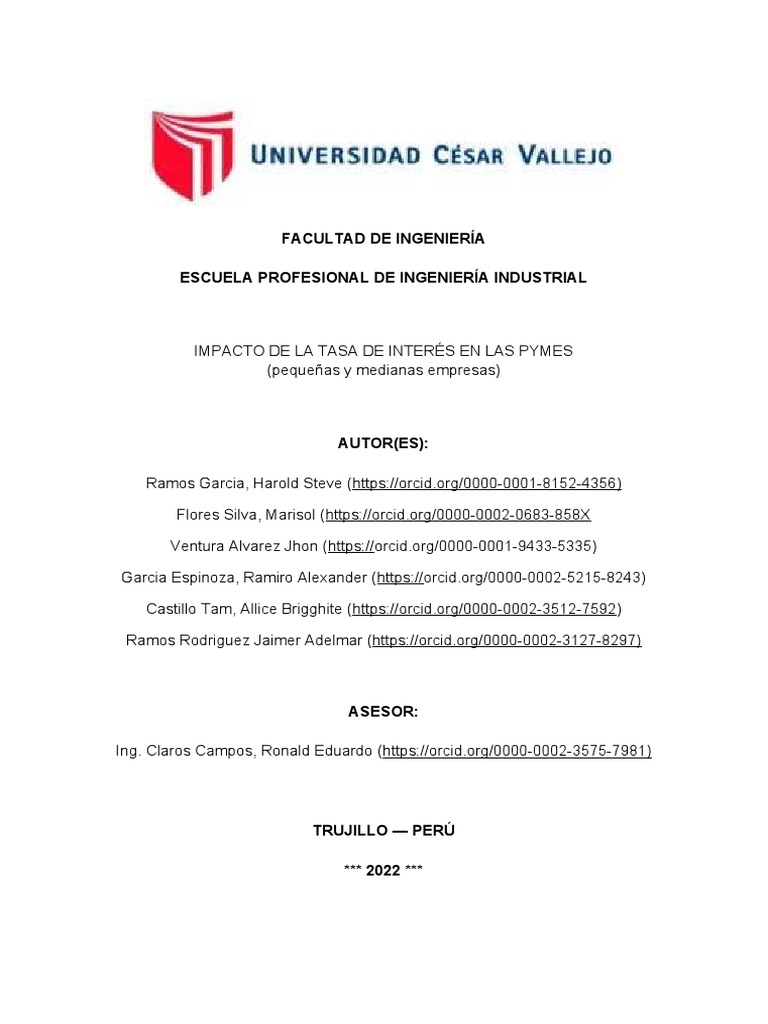 Informe Final Turniting | PDF | Interés | Tasas de interés