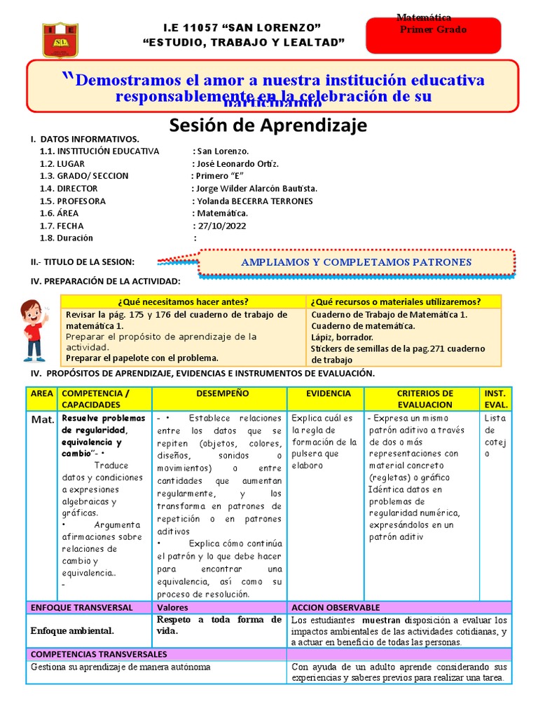 Ampliamos y Completamos Patrones | PDF