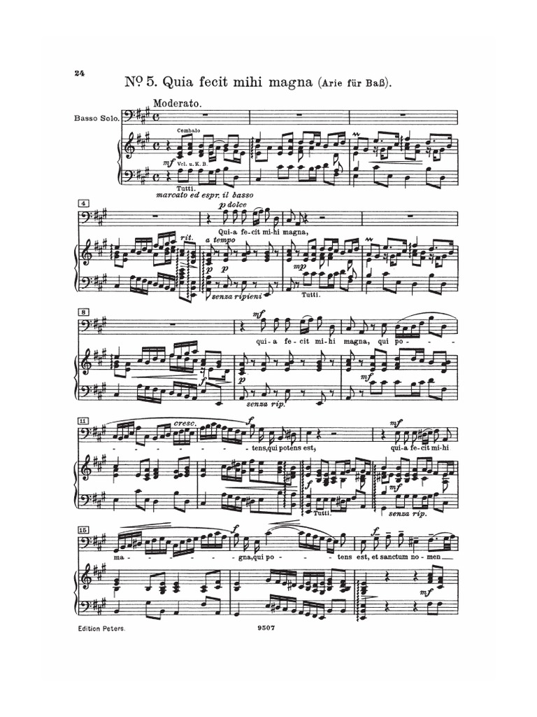 Quia Fecit Mihi Magna | PDF