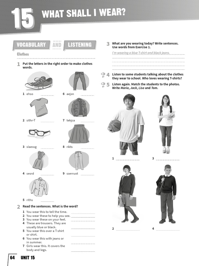 Preper Workbook U 15 20 | PDF | Clothing | Jeans