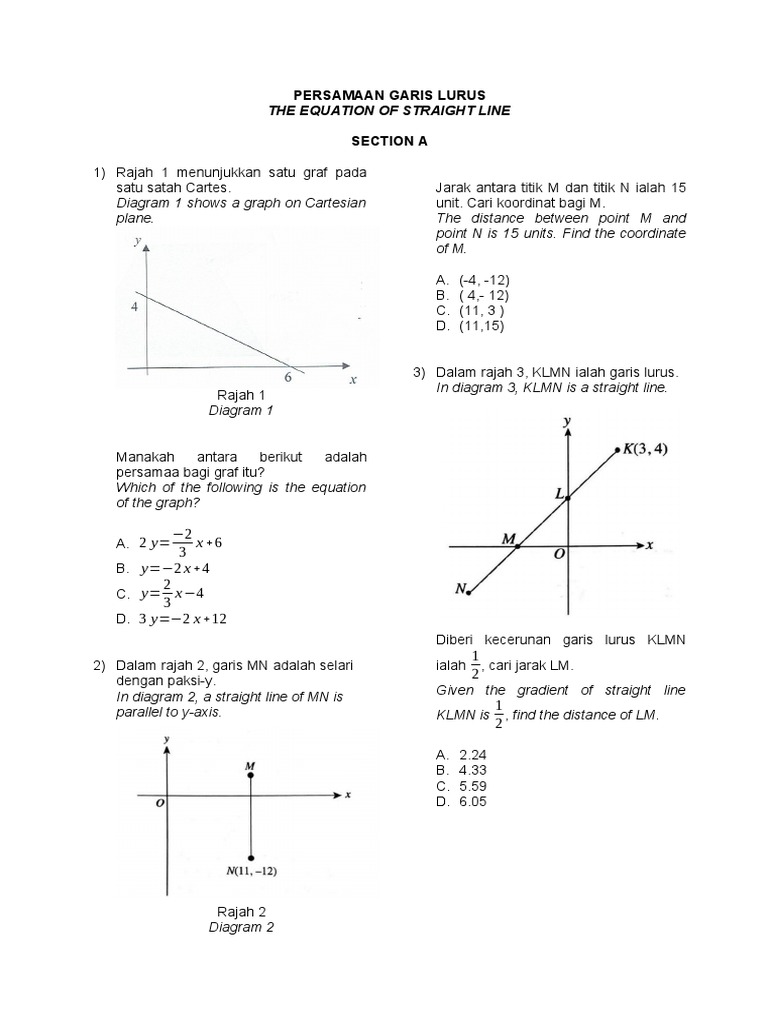 Modul Kecemerlangan Garis Lurus | PDF