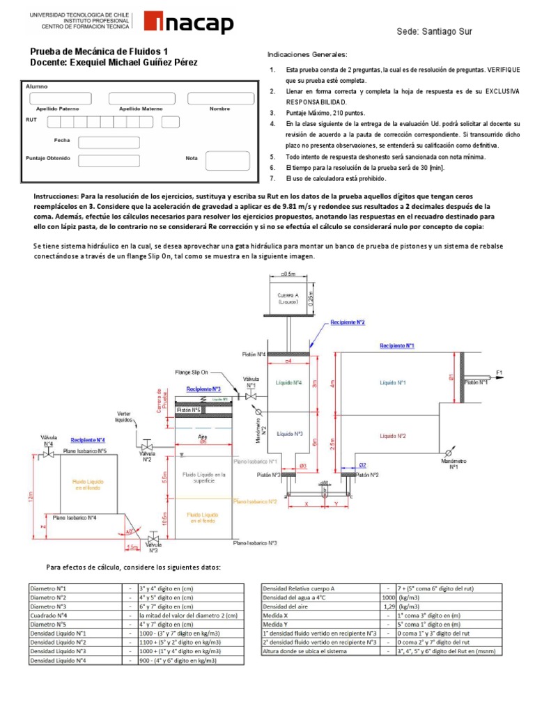 Prueba N°4. | PDF | Presión
