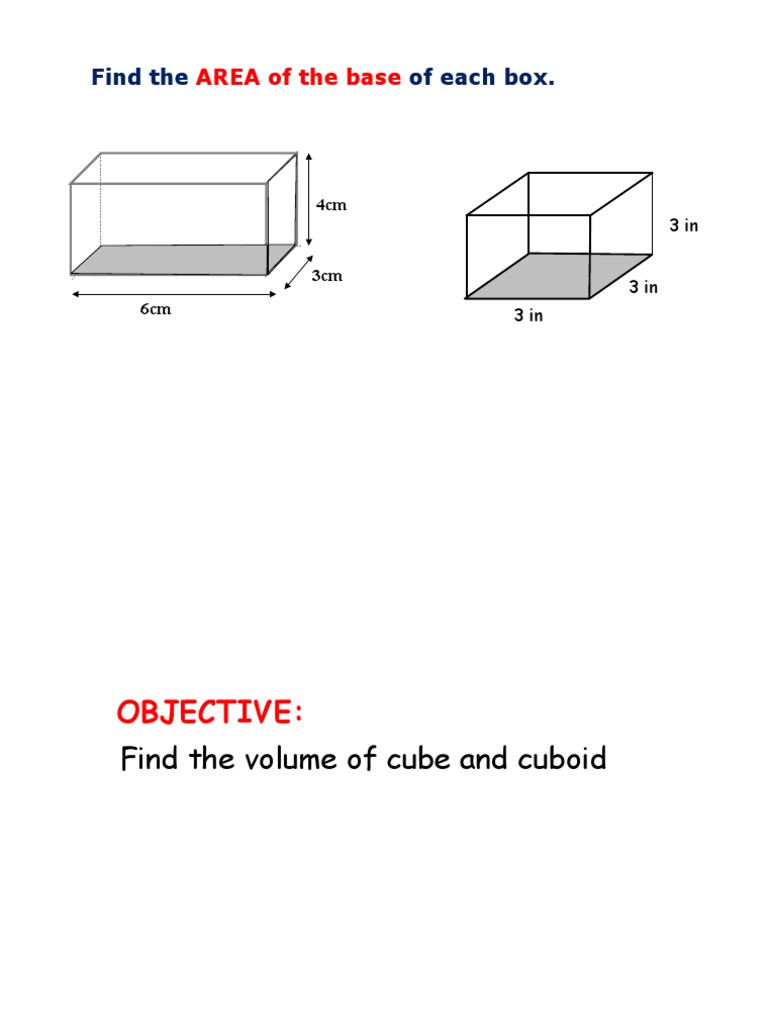 VOLUME - Cube, Cuboid | PDF