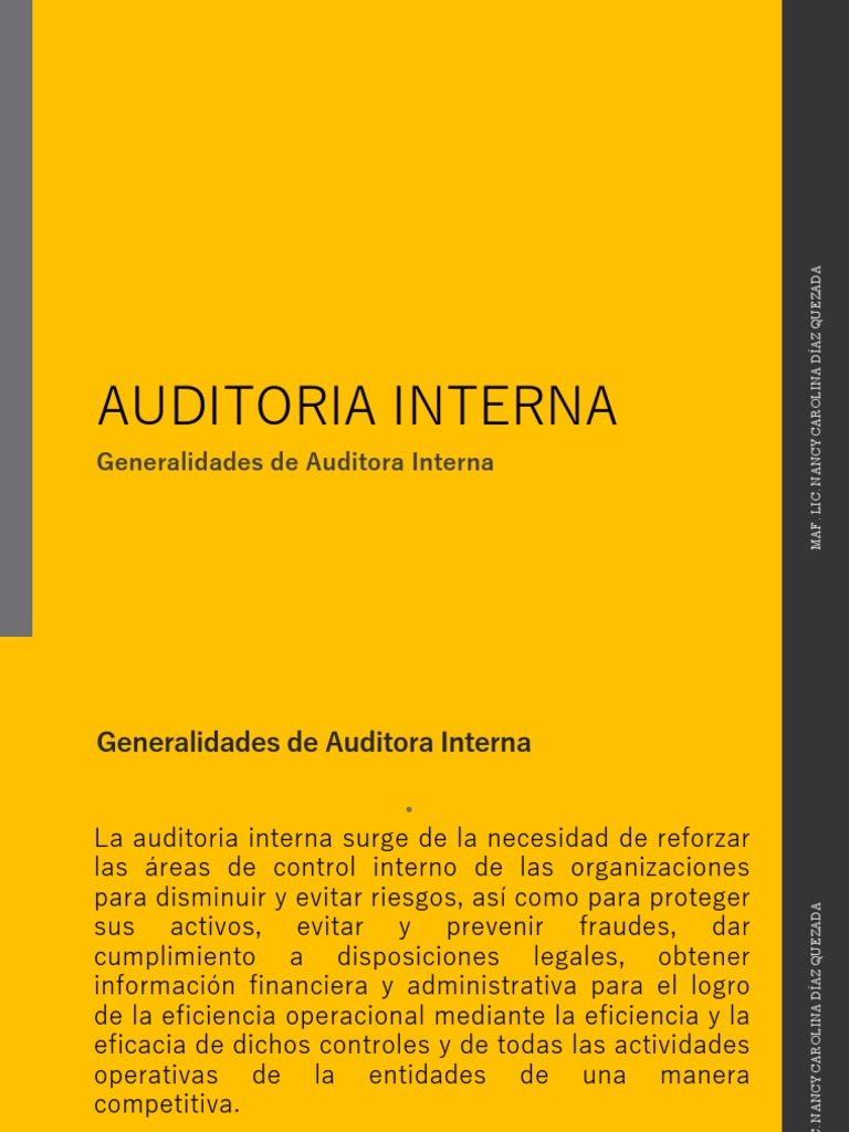 Auditoria Interna | PDF | Auditoría | Contralor